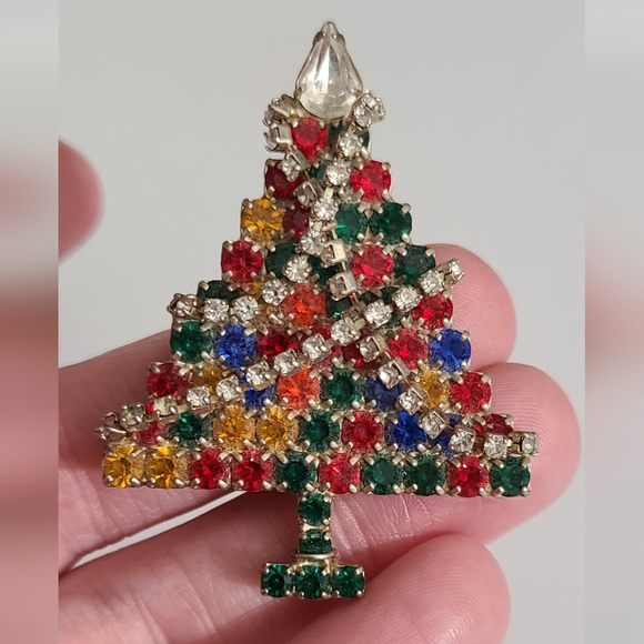 Kenneth Jay Lane | Jewelry | Vintage Kjl Christmas Tree Rhinestones ...